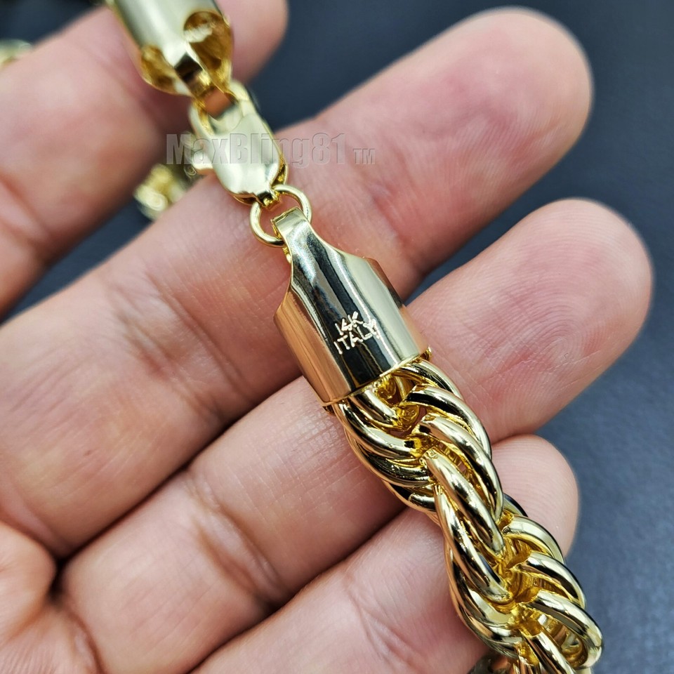 Men's 90's Hip Hop Rapper Style Hollow 10mm 22", 26" Rope Chain 2 ...