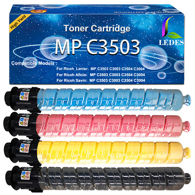 LEDES Toner Compatible for Ricoh Lanier Savin MPC3503 C3004 C3003 ...