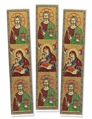 Set of 3 Orthodox Catholic Icon Tapestry Bookmarks Virgin Mary and ...