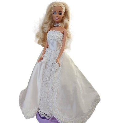 Vintage 2004 Beautiful Bride Barbie Doll Redressed Bridal Gown, Pearl ...