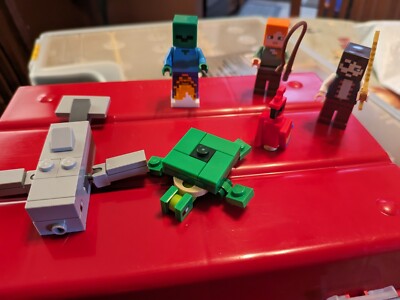 LEGO Minecraft 21152 The Pirate Ship Adventure Set -Minifigures Turtle ...