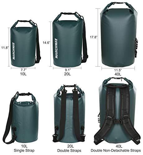 Floating Waterproof Dry Bag Backpack 5L/10L//30L/40L, Roll 20L Blackish ...