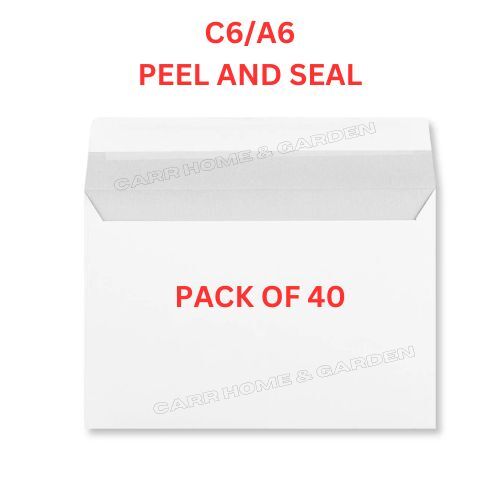 C6 White Envelopes 40 Peel & Seal Small Letter A6 Good Quality 114 x ...