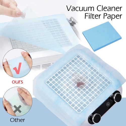 100pcs Dustproof Nail Art Dust Collector Filter Paper Manicure Machine ...