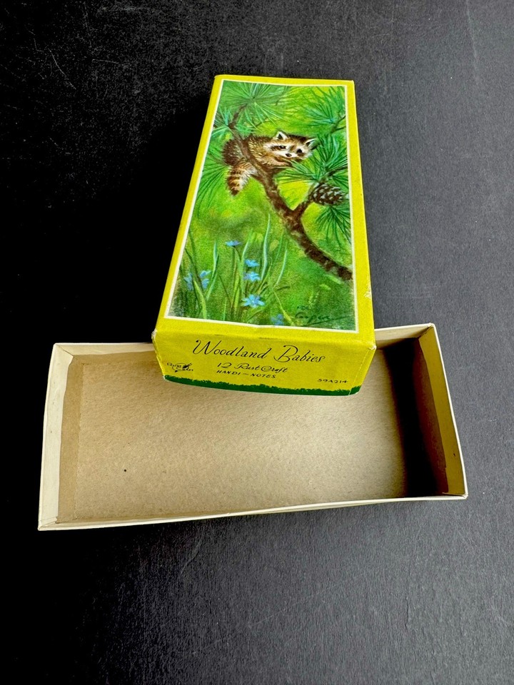 1 Rust Craft EMPTY BOX, Once Held 12 VTG Marjorie Cooper Xmas Greeting ...