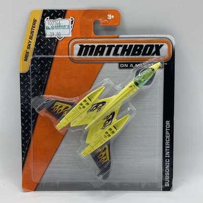 New Matchbox MBX Sky Busters Subsonic Interceptor Yellow Airplane Jet ...