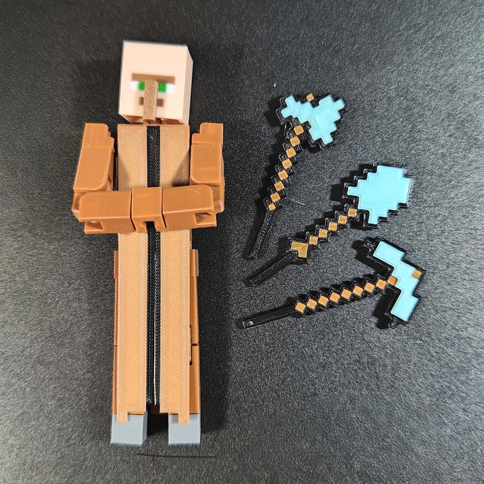 3D Printed MC Steve Fully Articulated Assembled Model Toy | eBay