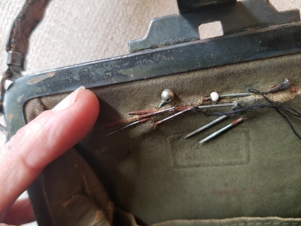 Antique 1910's Roy Croft Hand Tooled Leather Floral Arts and Crafts ...