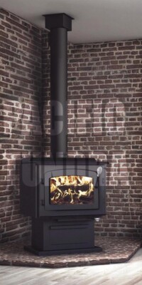 Wood Burning Stove - 75,001 BTU - 2100 Sqft - Handles 20" Logs - Built ...