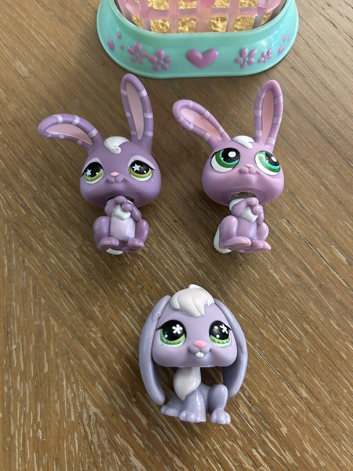 Littlest Pet Shop LPS Authentic Purple Bunnies #648 #828 #828 | eBay