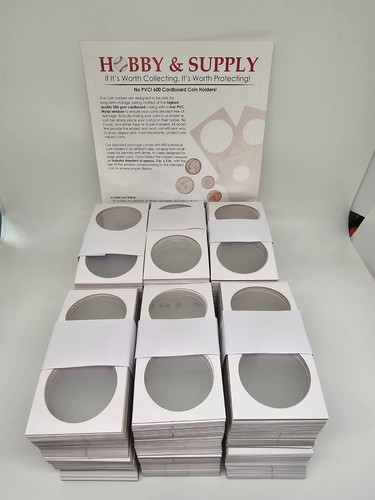 600 Premium H&S 2x2 in Cardboard Coin Flip Mylar LARGE D 40mm Size | eBay