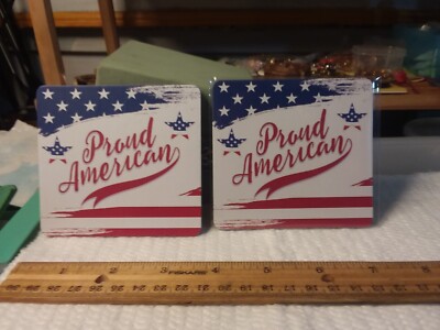 Militaria - 2 x VFW Proud American Coasters | eBay
