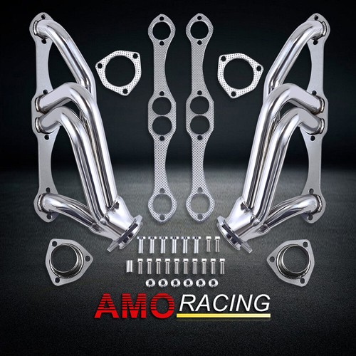 Fit SBC Blazer S10 S15 2WD 350 V8 Exhaust Headers | AR38257 | Silver ...