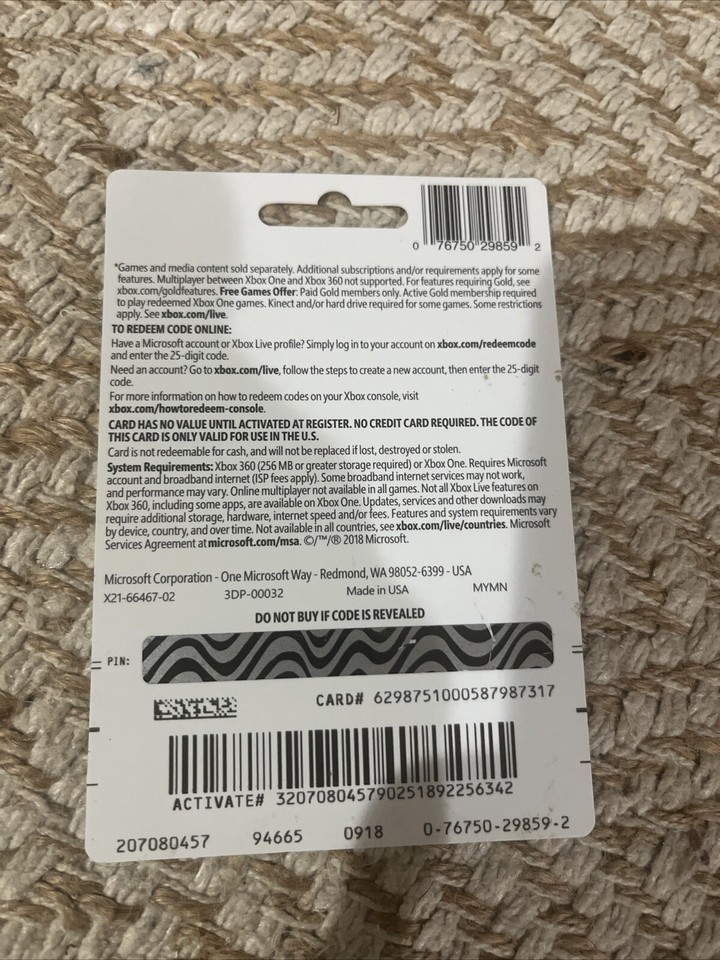 Xbox LIVE 3 Month Game Pass Core Gold Membership for Xbox 360 / XBOX ...