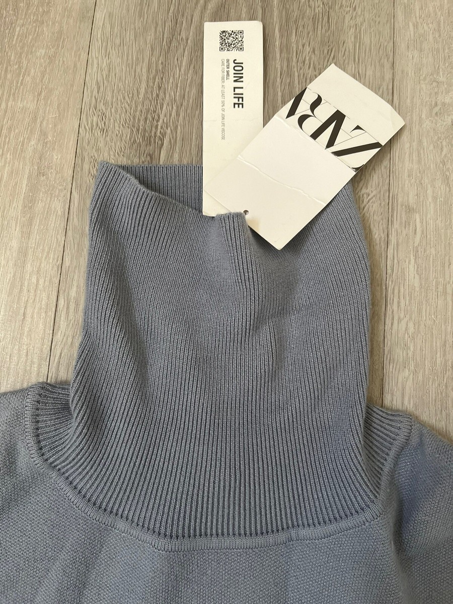 Zara Knit Women's Blue Turtleneck Pullover Size M | eBay Zara Knit Women's Blue Turtleneck Pullover Size M | eBay