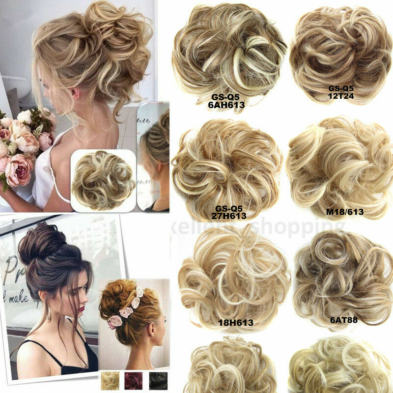 1PC Women's Fashion Tail Hair Extension Bun Hairpieces Scrunchie Wave ...