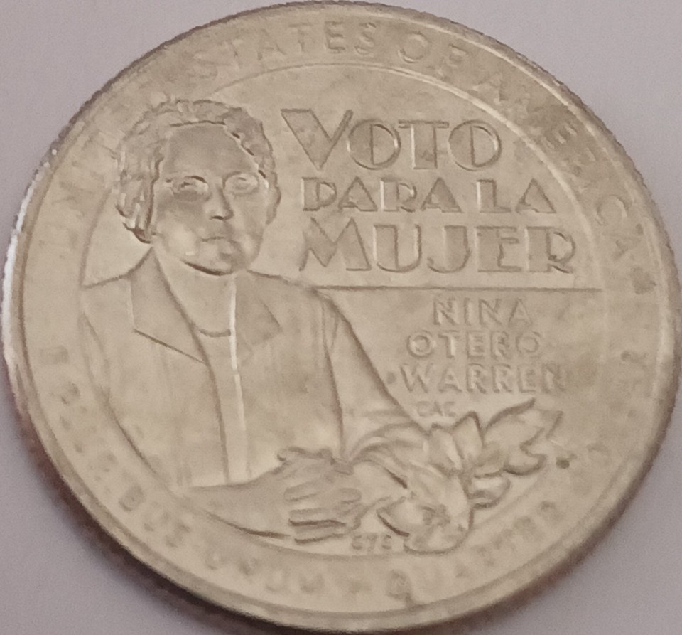 2022 P Voto Para La Mujer Quarter, Die Error On Reverse Letters J & E ...