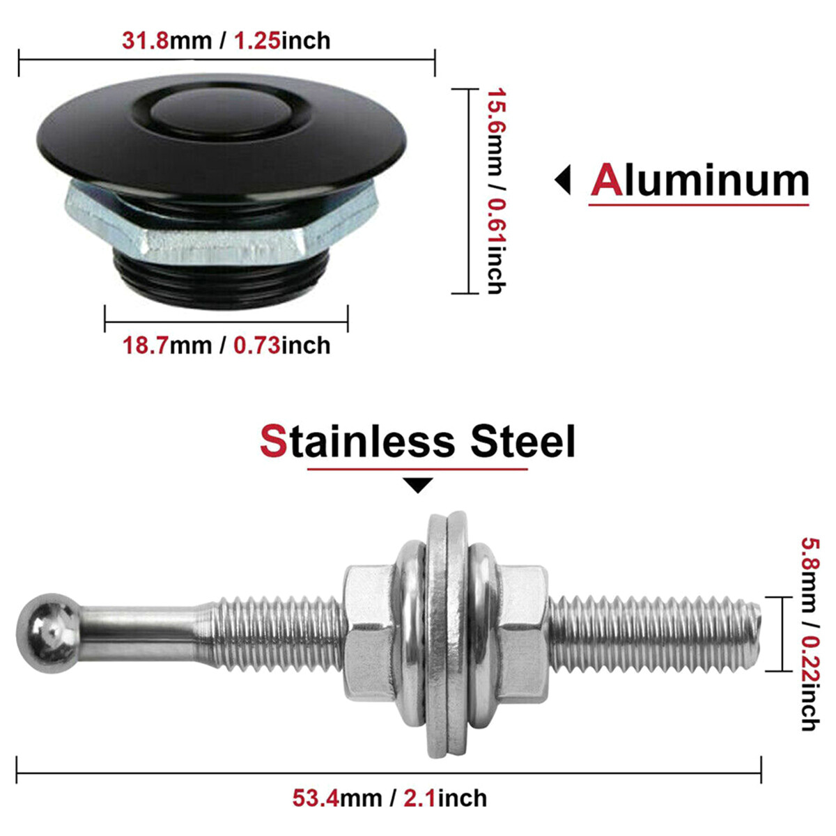 4Pcs Latch Hood Pins Lock Release Lock Car Bumper Hood Pin Bonnet Lock ...