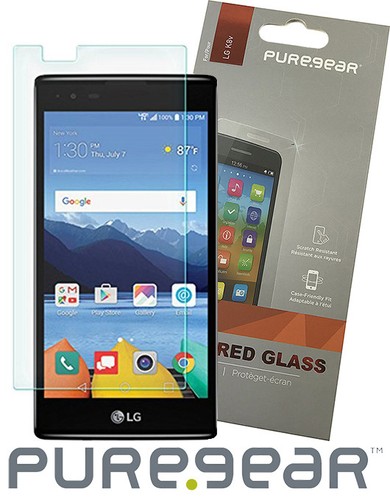 3x PureGear Tempered Glass 9H Screen Protector Crack Saver for LG K8V ...