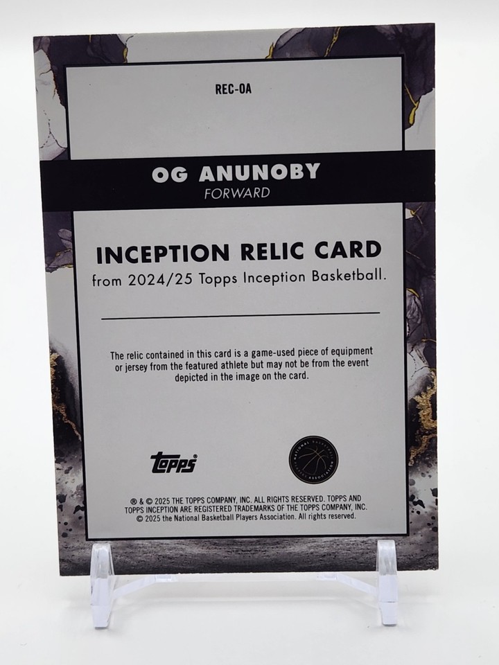 2025 Topps Inception Basketball Game Worn Relic OG Anunoby #REC-OA | eBay