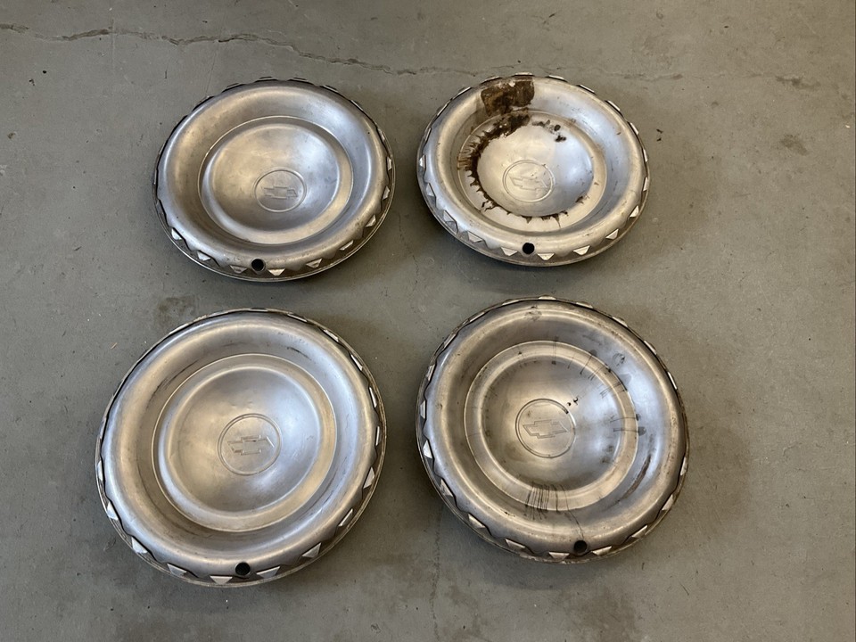 1947-1948 Chevrolet Accessory 16” Full Disc Hubcaps. Set Of 4. RG39 | eBay