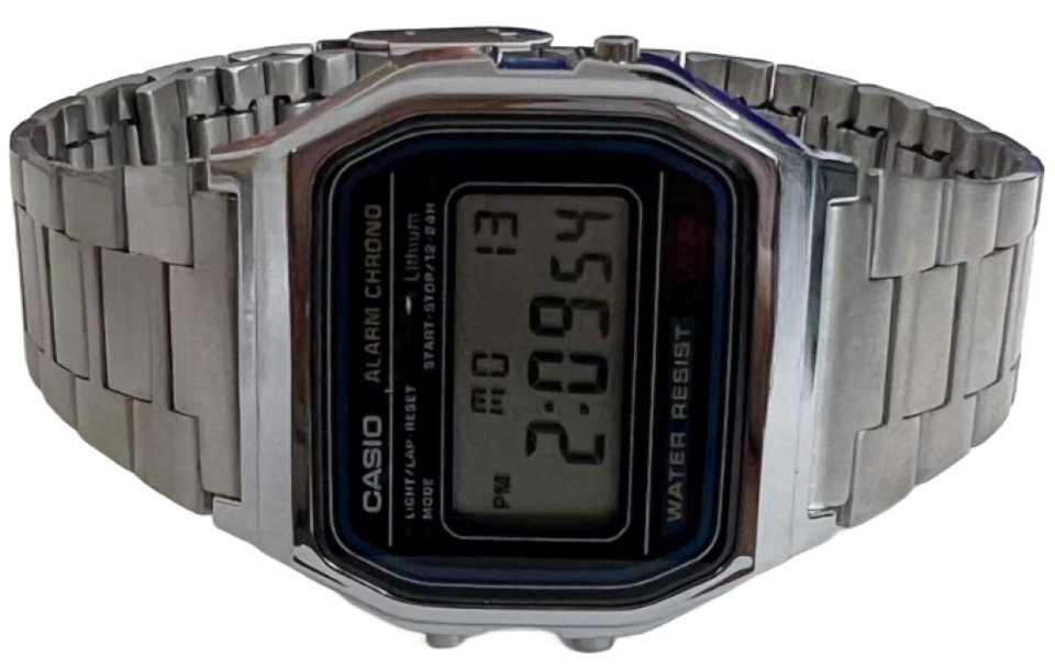 Casio Watch Classic Digital Silver Dial Stainless Steel Bracelet 593 ...