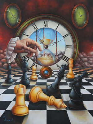 ORIGINAL OIL PAINTING CHESS GAME ART BY UKRAINE ARTIST | eBay