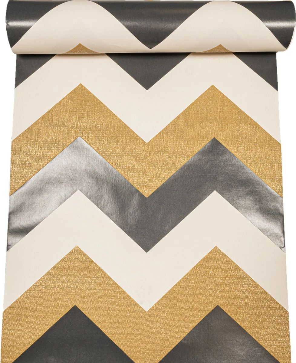 Gold Glitter Chevron Pattern