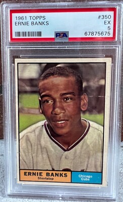 HOF 1961 Topps #350 ERNIE BANKS = PSA 5 | eBay