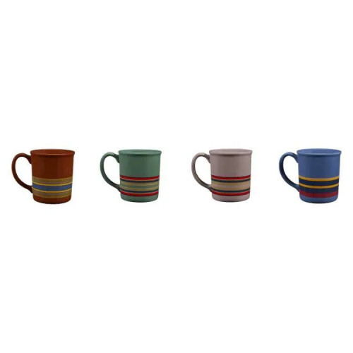 Pendleton Ceramic Mug Set (CAMP Stripe Collection) Box Set of 4 ...