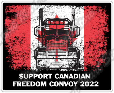 Support Canadian Freedom Convoy Canada Truck Driver Vinyl Sticker Decal ...