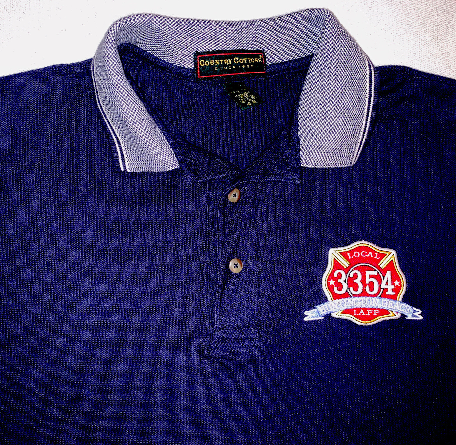 Huntington Beach Fire Department Los Angeles CA Polo Shirt Sz L LAFD ...