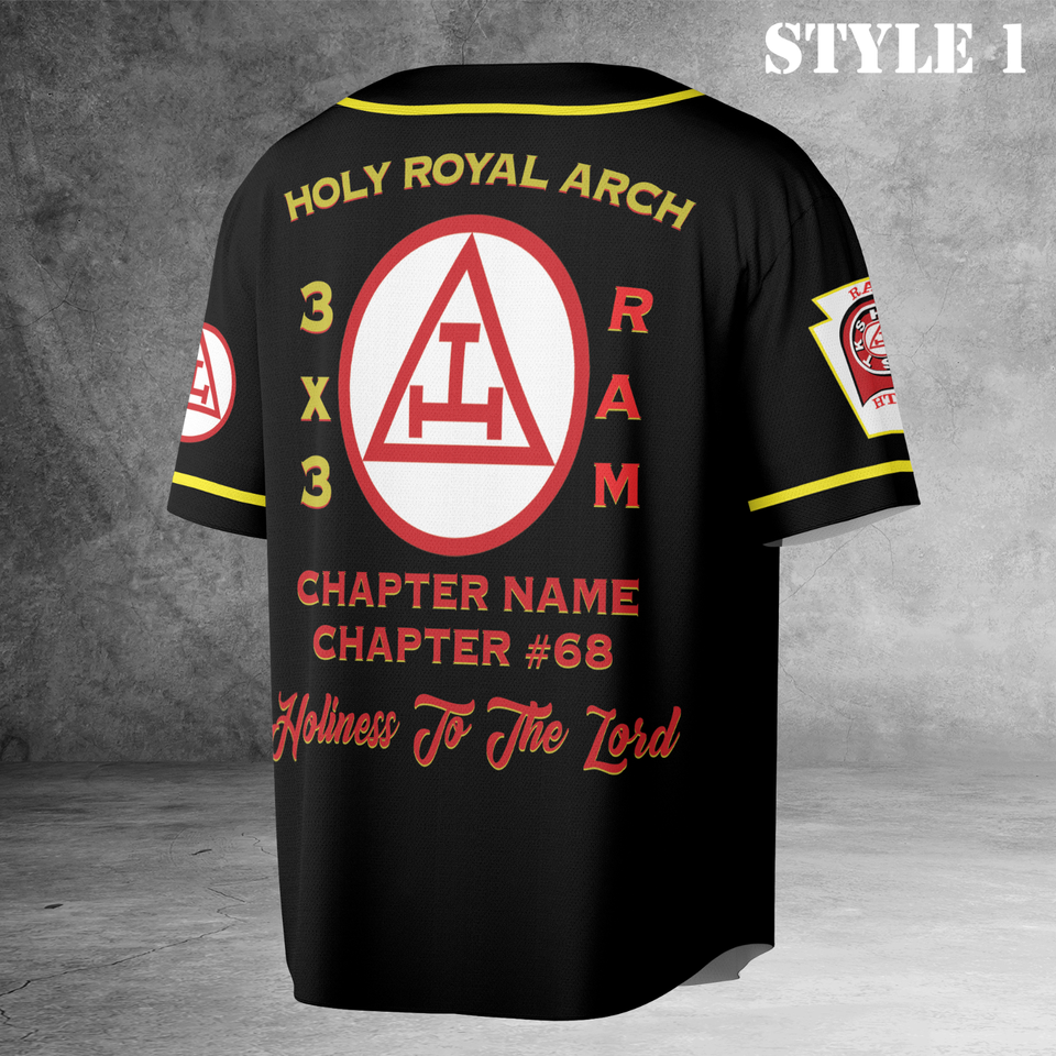 Custom Name Holy Royal Arch Masonry York Rite Freemason 3D Baseball ...