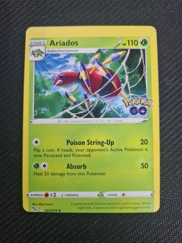 Ariados 007/078 MISPRINT MISCUT ALIGNMENT DOT Pokemon Go | eBay UK