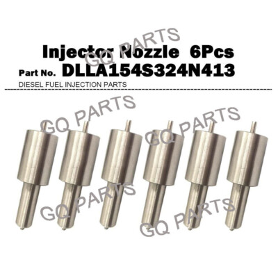 DLLA154S324N413 6x Injector Nozzle for ISUZU 4BD1 4BG1 6BG1 6BD1 6BB1 ...