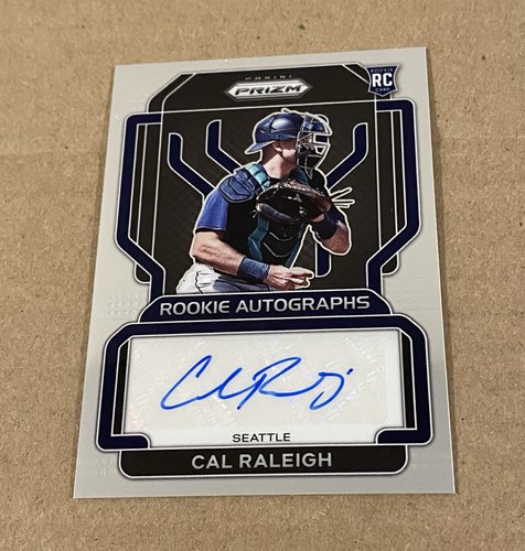 Cal Raleigh 2022 Panini Prizm Rookie Autographs RA-CR RC Mariners Auto ...