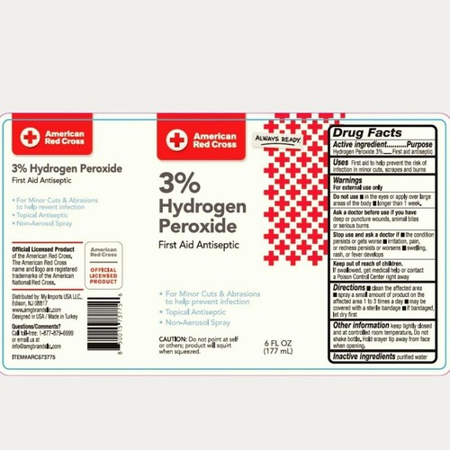American Red Cross 3% Hydrogen Peroxide Spray Bottle, 6oz. (117ml ...