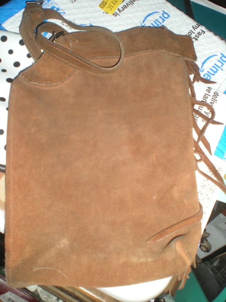 Western Rodeo Chaps Cross Body Purse Deerskin Fringed Vintage ...