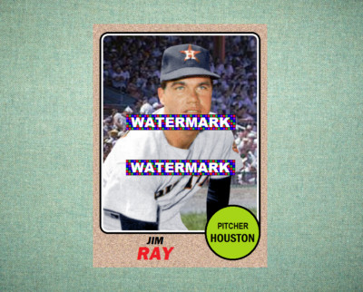 Jim Ray Houston Astros 1968 Style Custom Baseball Art Card | eBay