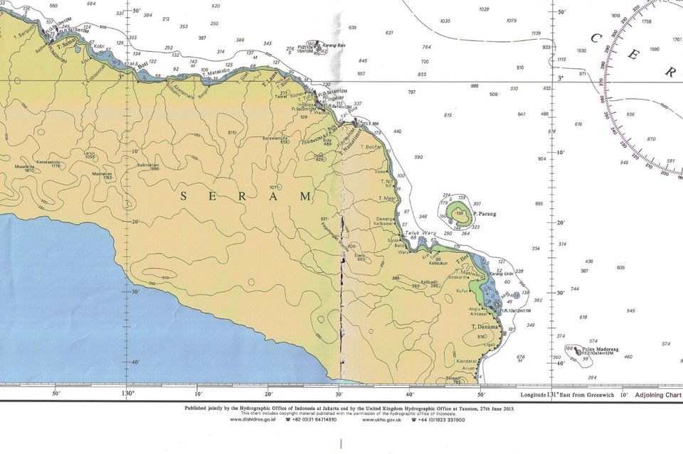 Admiralty 3749 Pulau Damar To Panjang Indonesia Marine Map Nautical ...