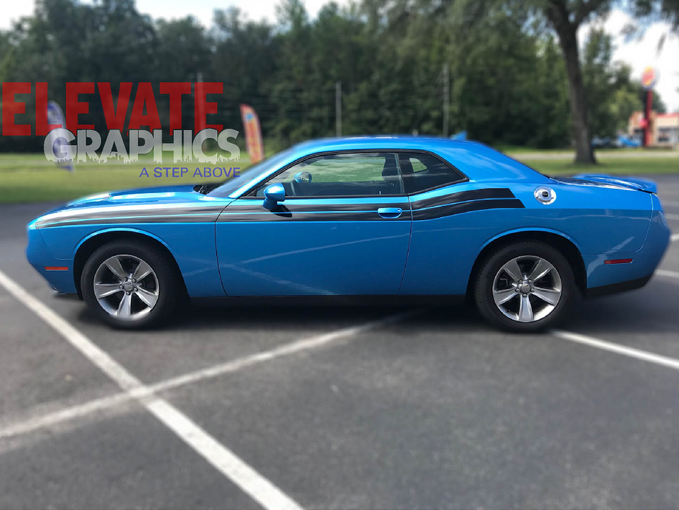 For Dodge Challenger Stripes Side Beast Graphics Vinyl Decal Sticker ...