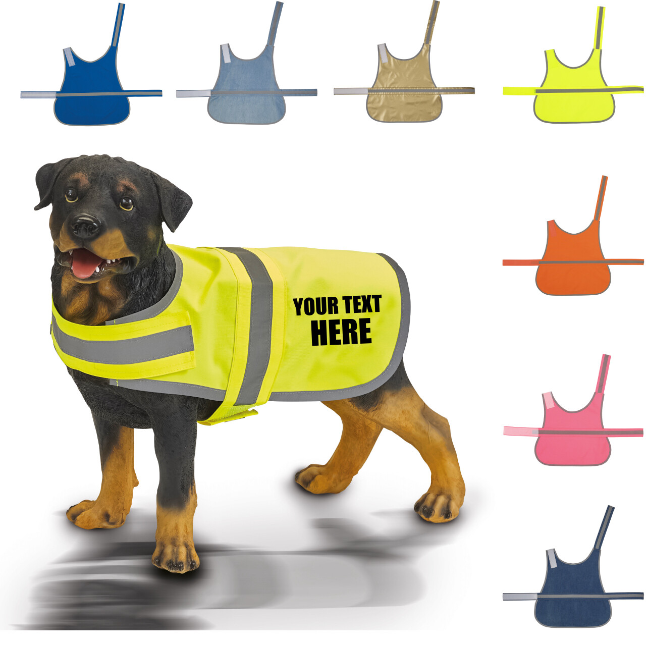 Personalised Dog Vests Hi Vis - Pet Safety - Dog Walkers - Reflective ...