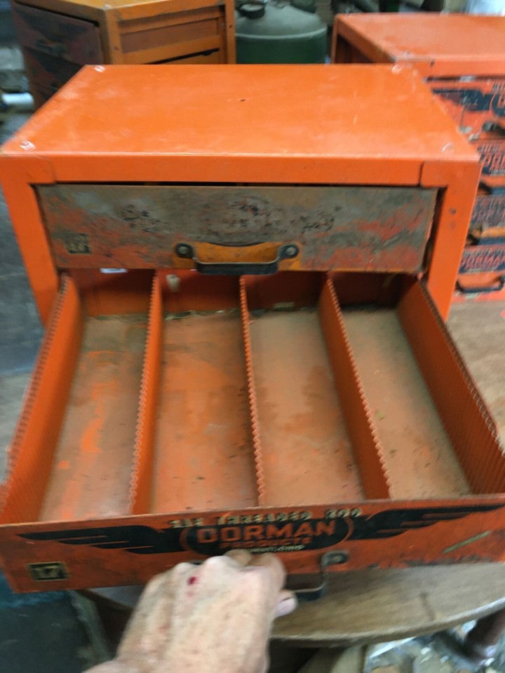 Vintage Dorman Auto Parts Bin 4 Drawer Cabinet Counter Tool Organizer ...