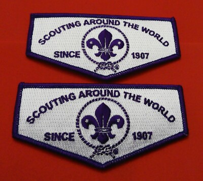 TWO World Scouting Crest Flaps: Purple Border - Since 1907 | eBay