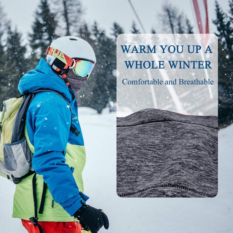Winter Neck Gaiter Mask Ski Fleece Warm Windproof Face Cover Scarf for ...