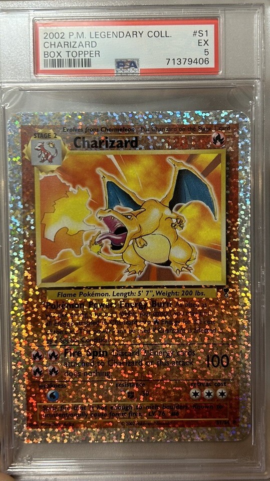 2002 CHARIZARD BOX TOPPER REVERSE HOLO LEGENDARY COLLECTION POKEMON PSA ...