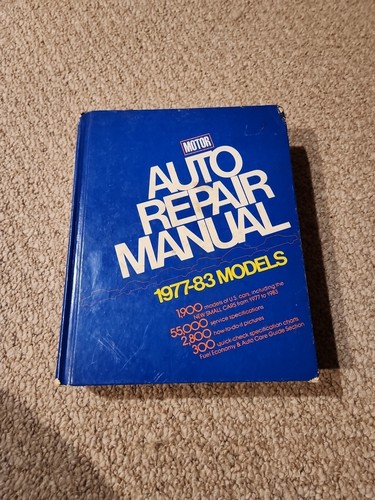 Vintage Motor Auto Repair Manuel 1977-83 Models HC | eBay