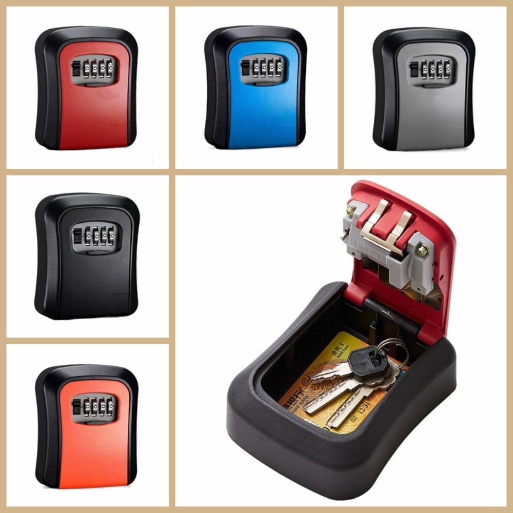 Safe Lock Key 4 Digit Combination Storage Box Padlock Security Wall ...