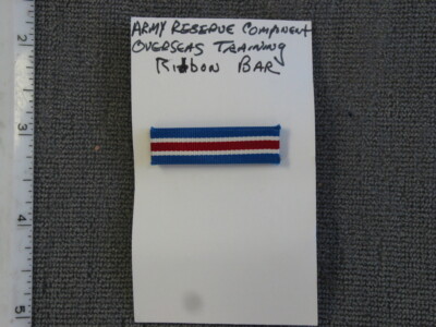 U. S. Army issue Army Reserve Component Overseas Training Ribbon Bar ...