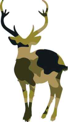 5x2.75 Camouflage Deer Sticker Vinyl Vehicle Window Hunting Car Bumper ...